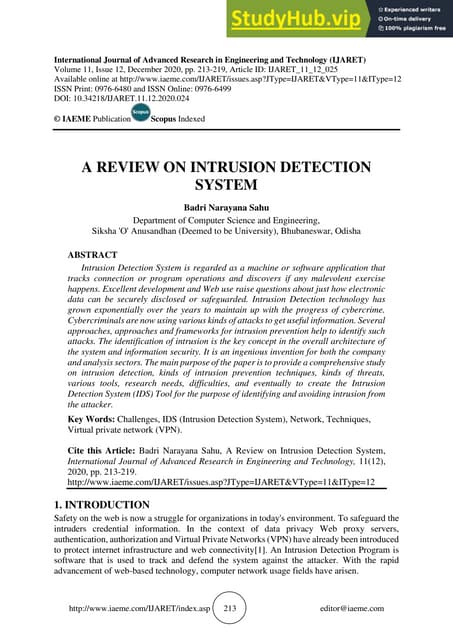 Exploring the Insights of Intrusion Detection Systems in Cybercrime.pdf