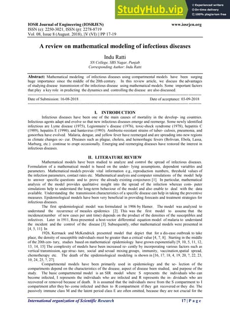 Kermack & mckendrik epidemic model | PPT