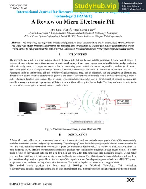 Micro electronic pill | PPT