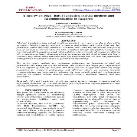 A Review on Piled- Raft Foundation analysis methods and Recommendations in Research.pdf
