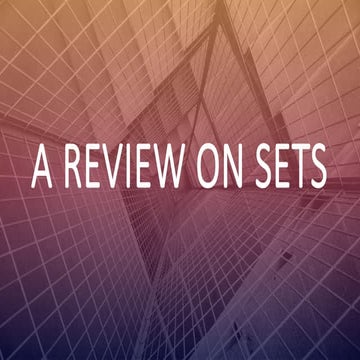 A review on sets (equal, equivalent, empty, joint, disjoint) | PPTX