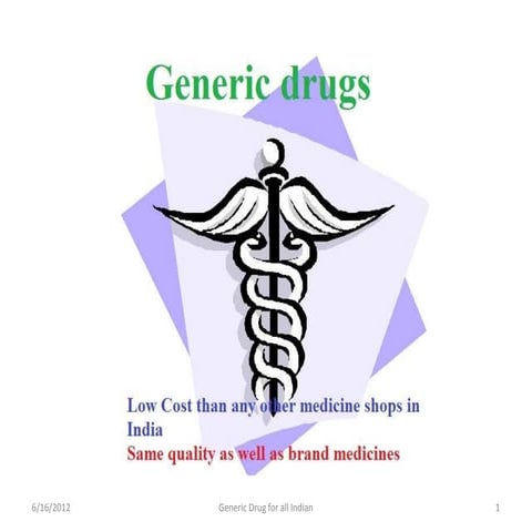 Generic Drugs | PPTX