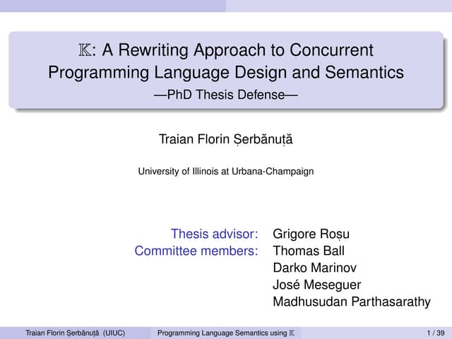 A Rewriting Approach To Concurrent Programming Language Design And Semantics Ppt