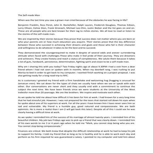 The Self-made Man | PDF