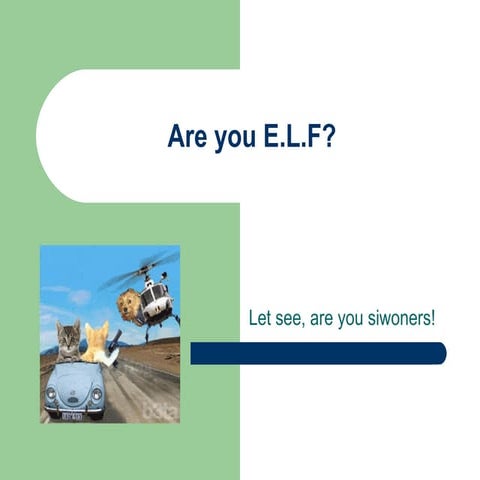 Are you elf | PPT | Music | Entertainment