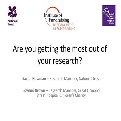 Are you getting the most out of your research? | PPT