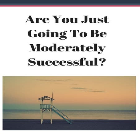Are you just going to be moderately successful? | PDF