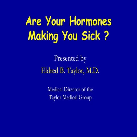 Are your hormones making you sick | PPT