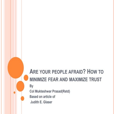 Are your people afraid - Learn Level III conversation | PPT