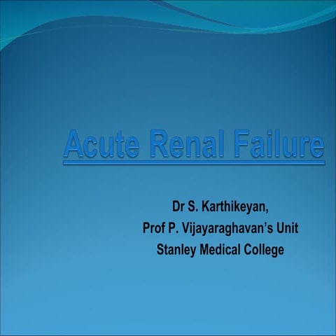 CME: Acute Renal failure | PPT
