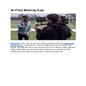 Ar film making app | PDF