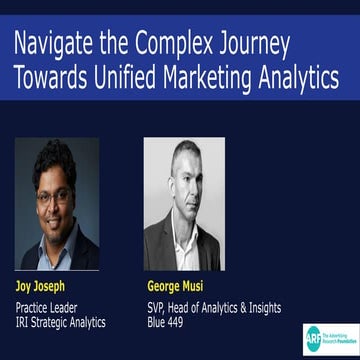 The Complex Journey to Unified Marketing Analytics | PDF