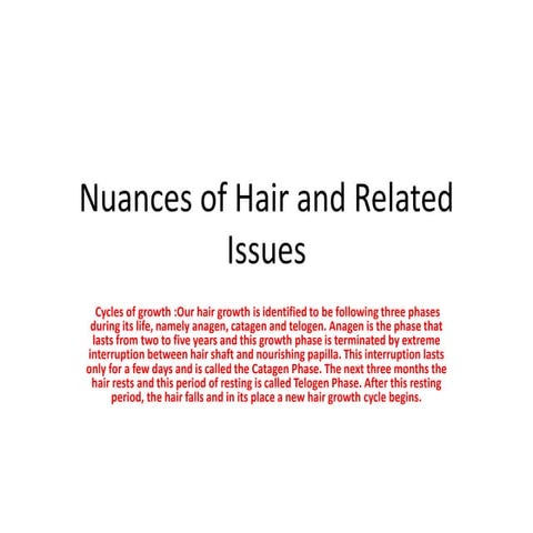 Principles & Formulation of Hair Care Products | PPTX