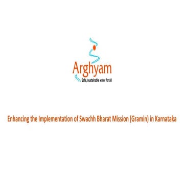 Enhancing the Implementation of Swachh Bharat Mission (Gramin) in ...
