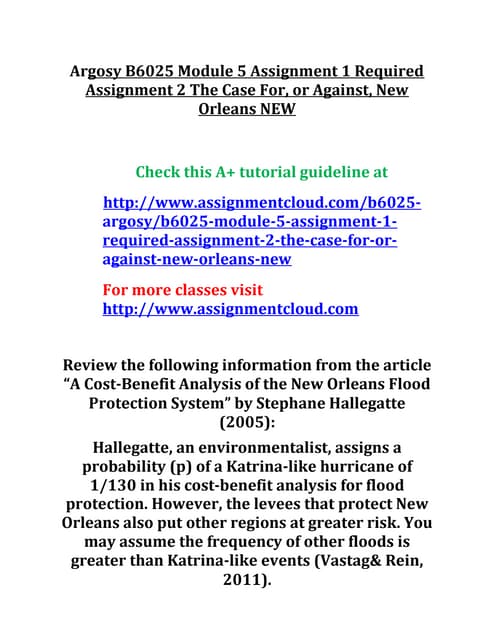 Argosy b6025-module-3-assignment-2-required-assignment-1-the-s | PDF
