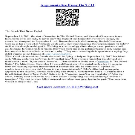 9 11 Essay | PDF