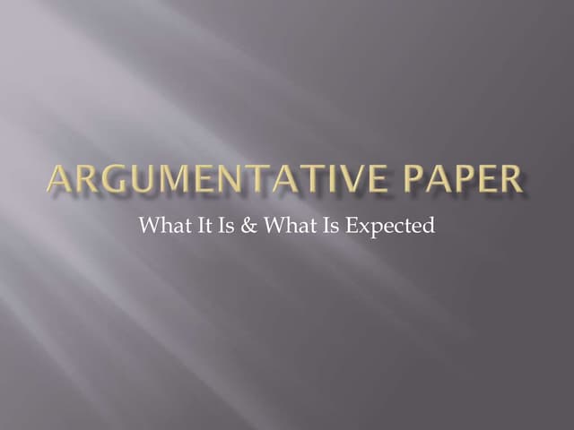 Argumentative essay ppt | PPTX
