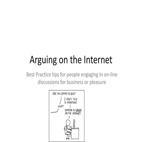Arguing On The Internet | PPT