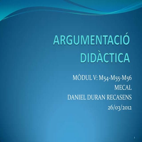 Argumentació didàctica | PPTX