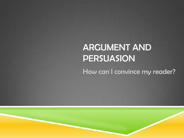 Identify features of persuasive texts | PPTX