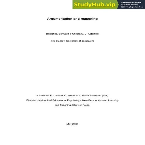 Argumentation And Reasoning | PDF | Education