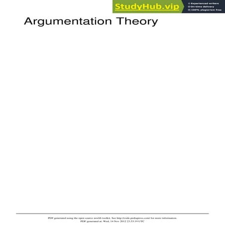 Argumentation Theory Contents Pdf Law
