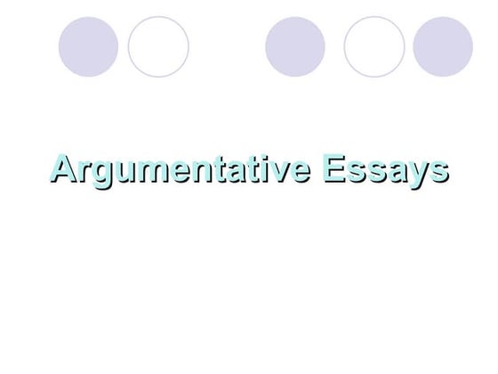 Argumentative essay ppt | PPT
