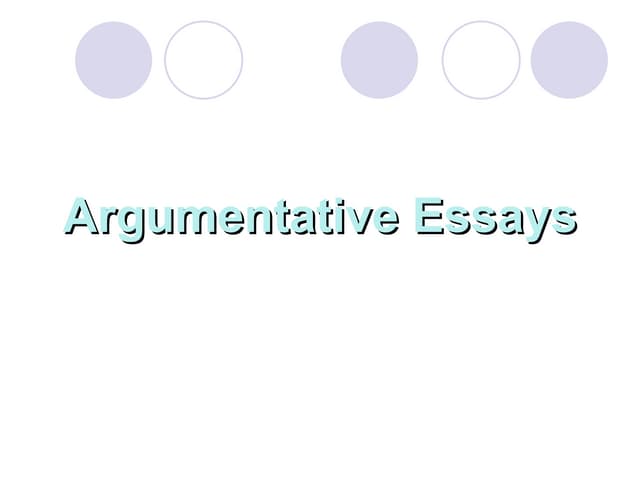Argumentative essay ppt | PPTX