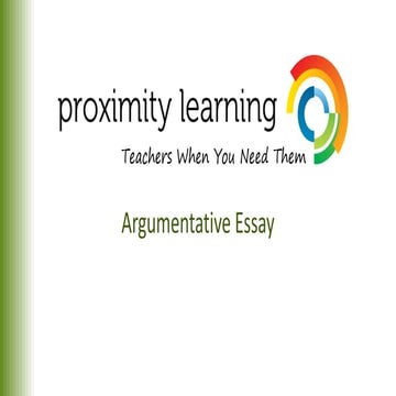 Argumentative essay | PPT