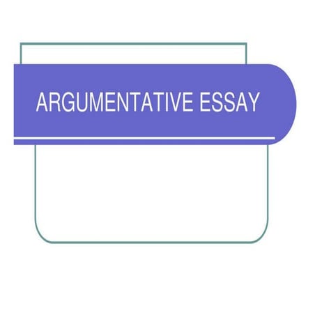 ARGUMENTATIVE ESSAY | PDF