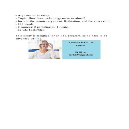 - Argumentative essay- Topic How does technology make us alone.docx
