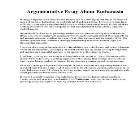 Argumentative Essay About Euthanasia.pdf