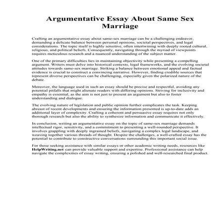 Gay Marriage Argumentative Essay.pdf