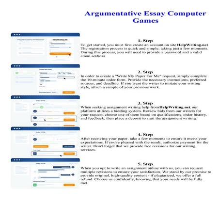 Argumentative Essay Computer Games | PDF