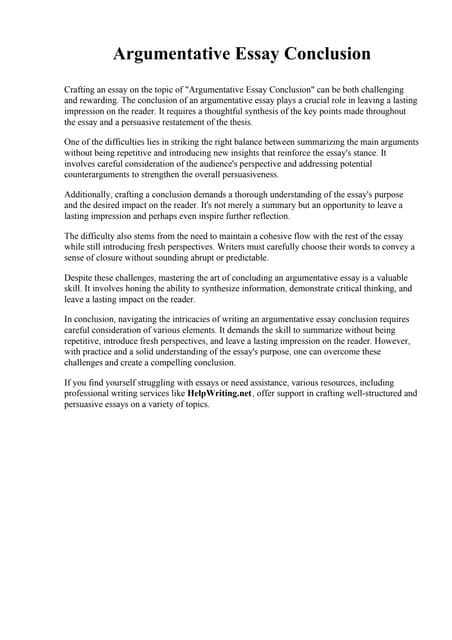 Essay Conclusion Samples.pdf | Homework and Study | Education