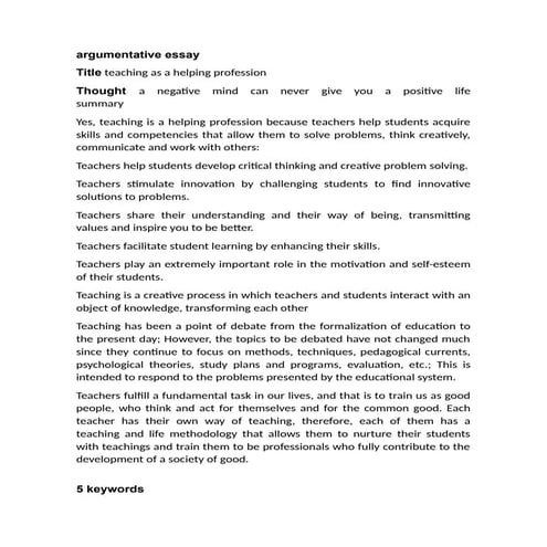 Teaching profession: Why have I chosen teaching as profession | PPTX