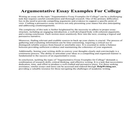 Argumentative Essay Examples For College.pdf