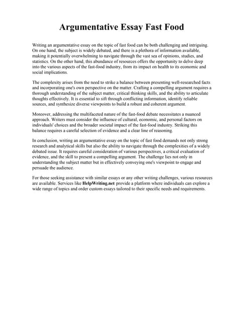 Fast Food Argumentative Essay.pdf