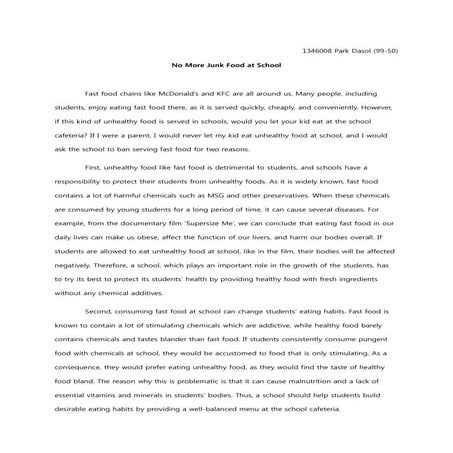 Argumentative essay final draft | PDF