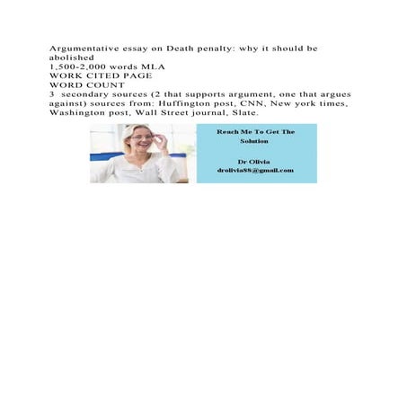 Argumentative essay on Death penalty why it should be abolished1,.docx