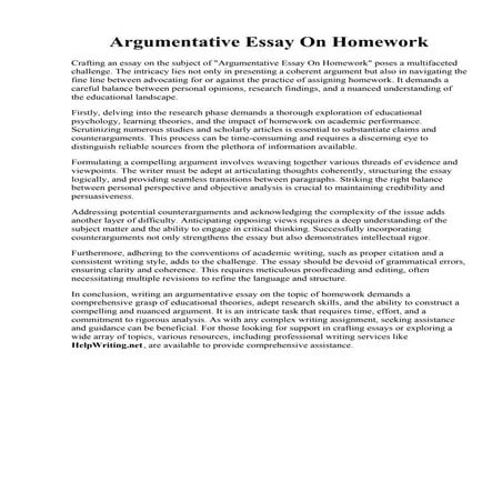 Argumentative Essay On Homework.pdf