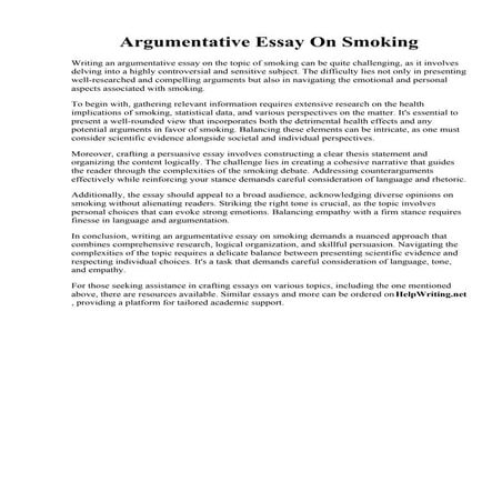 Argumentative Essay On Smoking.pdf