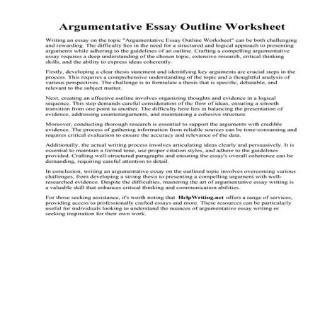 Writing A Narrative Essay Outline | PDF
