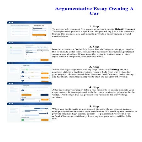Argumentative Essay Owning A Car | PDF