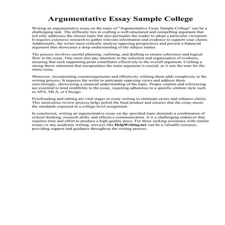 Argumentative Essay Sample College.pdf