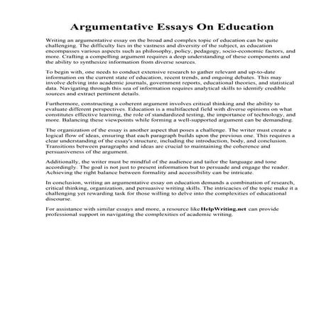 Argumentative Essays On Education.pdf