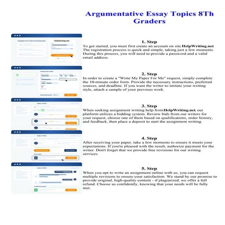 Argumentative Essay Topics 8Th Graders | PDF