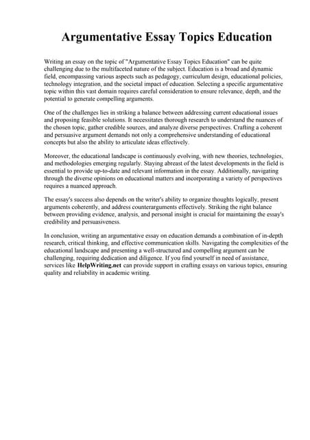 Argumentative Essay On Education.pdf