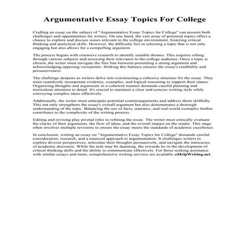 Argumentative Essay Topics For College.pdf
