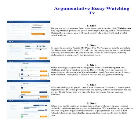 Argumentative Essay Watching Tv | PDF